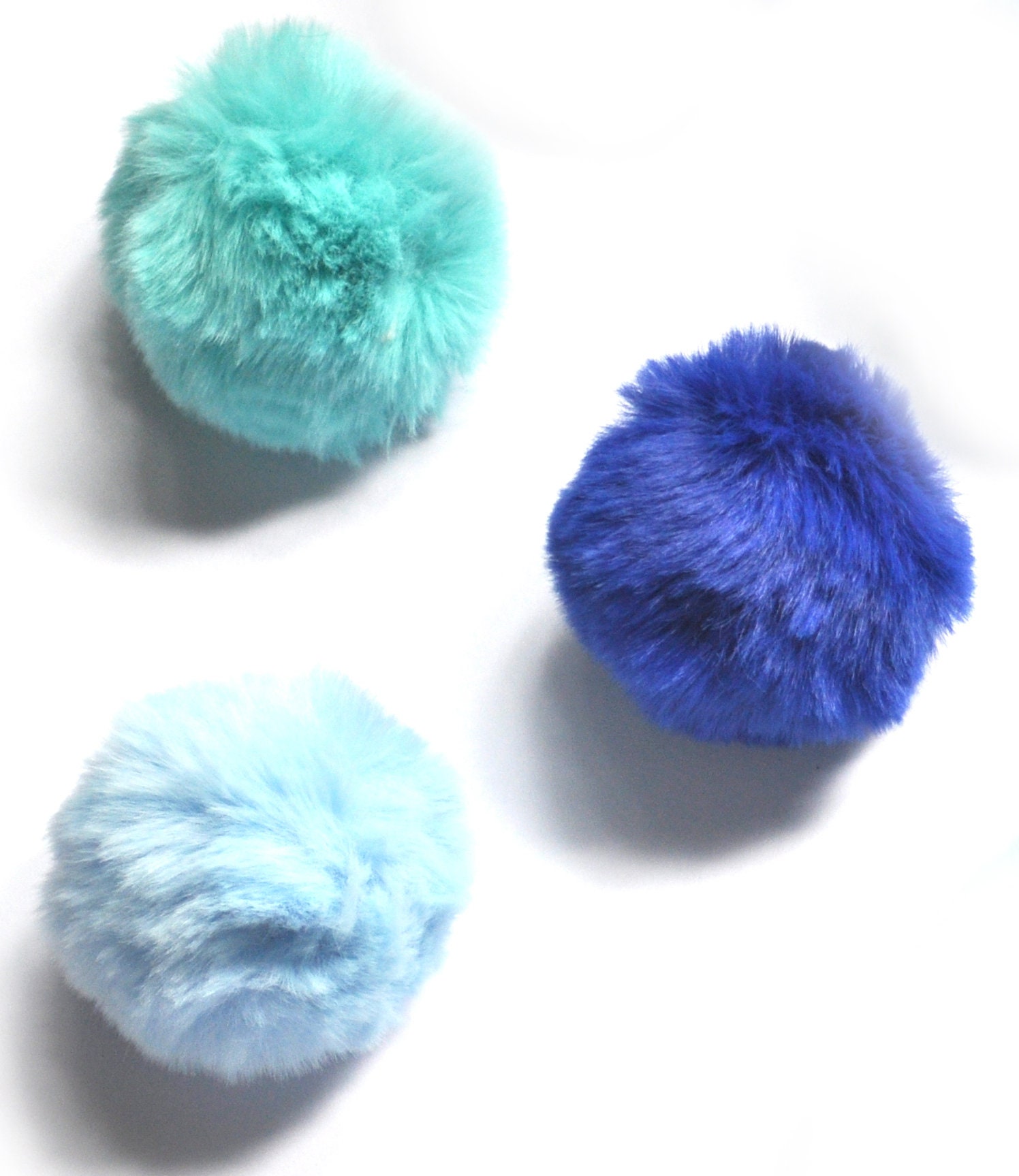Cat Toy Puff Ball Bell Ball Bom Bom Ball Blue Pink - Etsy