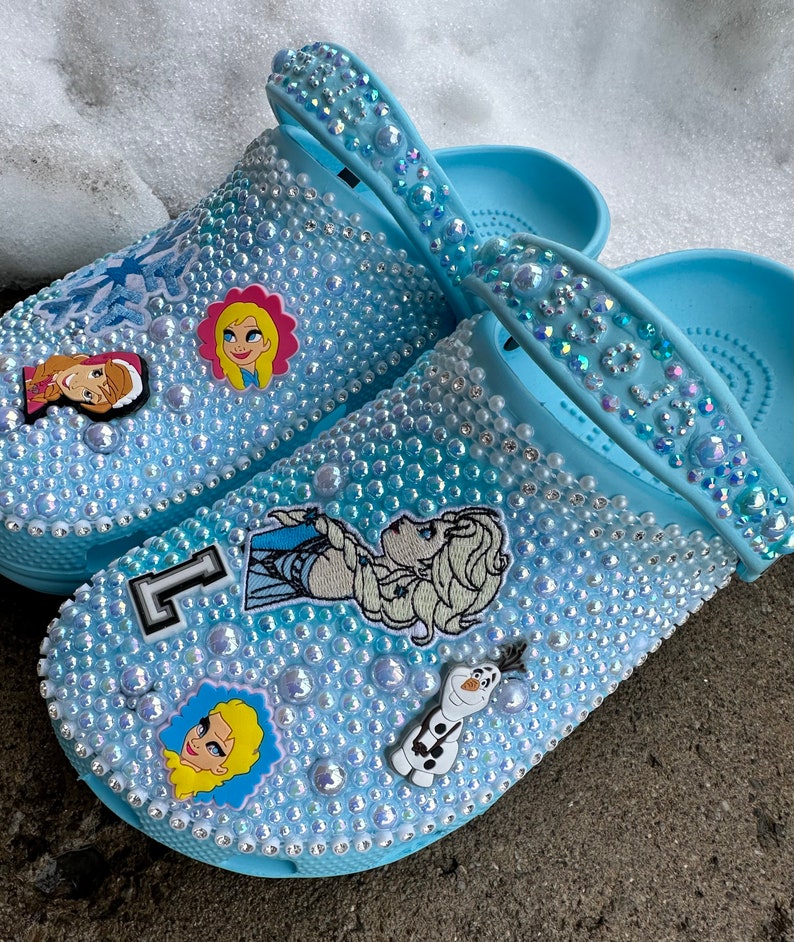 Frozen Inspired Blinged Crocs. - Etsy