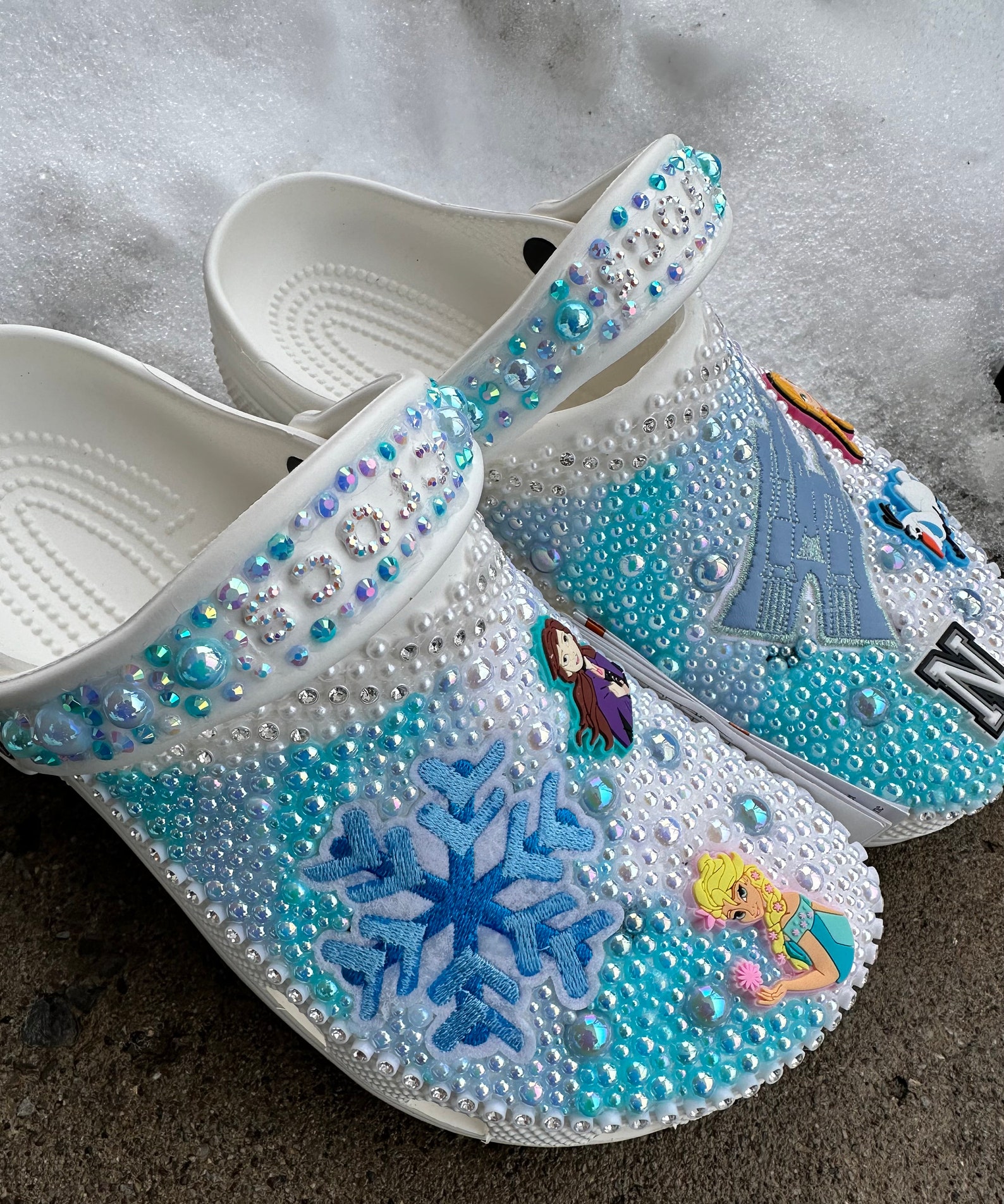 Frozen Inspired Blinged Crocs. - Etsy