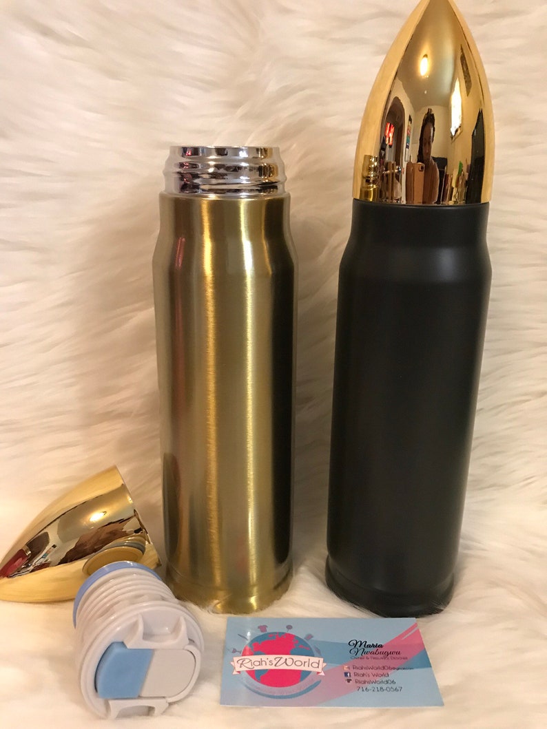 Insulated Stainless Steel Waterbottle. Bullet Water Bottle. - Etsy