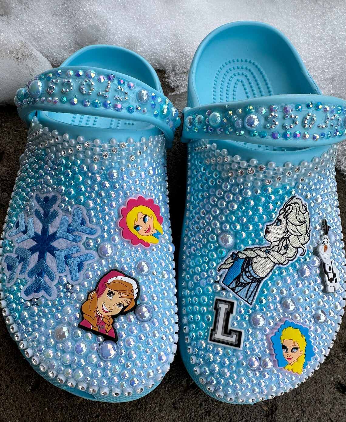 Frozen Inspired Blinged Crocs. - Etsy