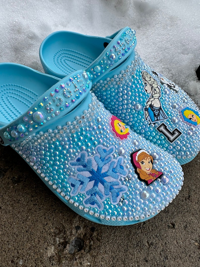 Frozen Inspired Blinged Crocs. - Etsy