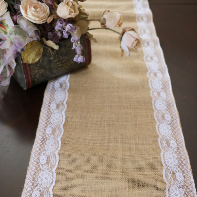 Burlap Tablerunners - Etsy