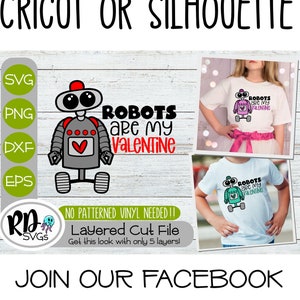 Robots Are My Valentine Svg, Robot Svg, Valentines Svg, Cricut, Cut ...
