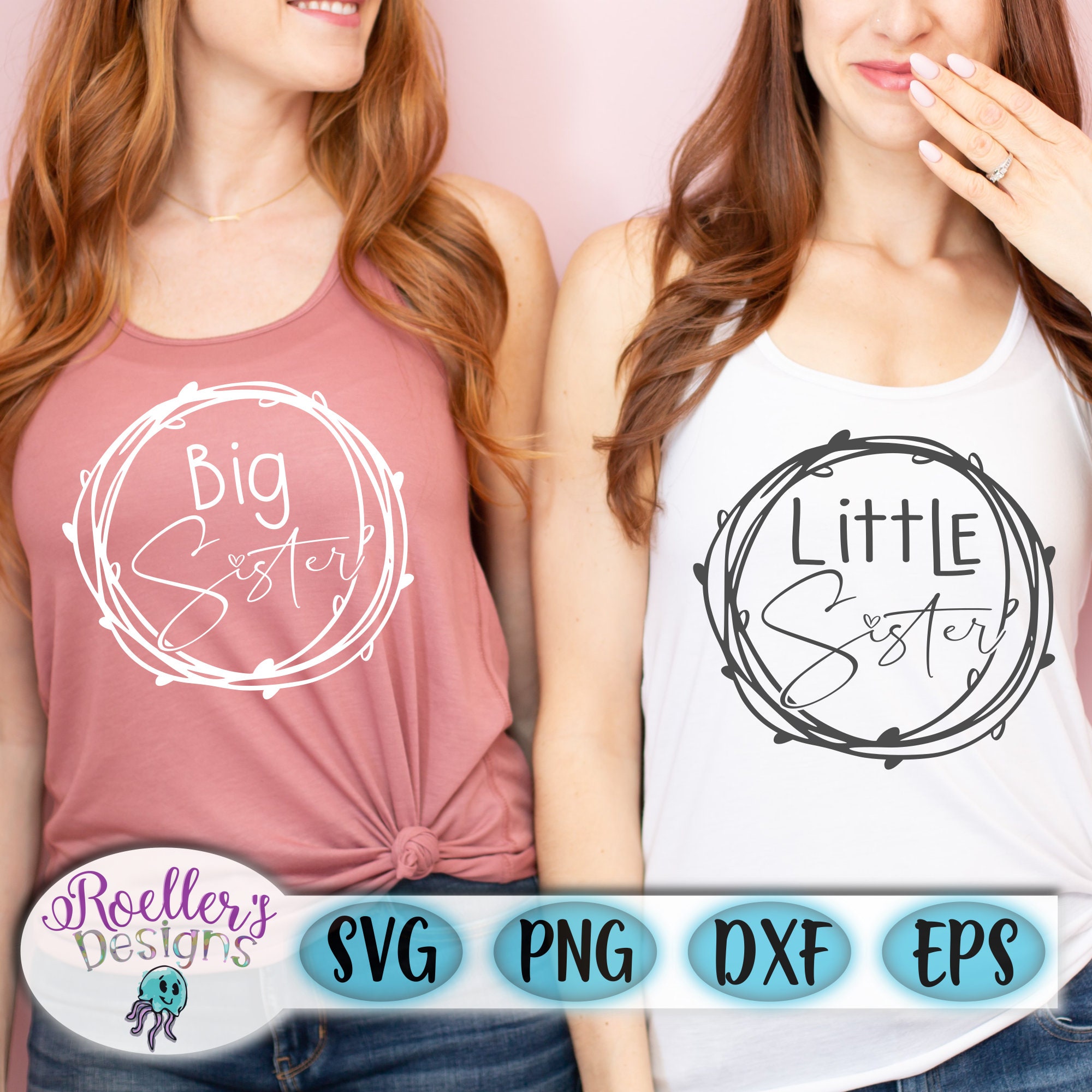 Big Sister Svg Middle Sister Svg Little Sister Svg Big | Etsy