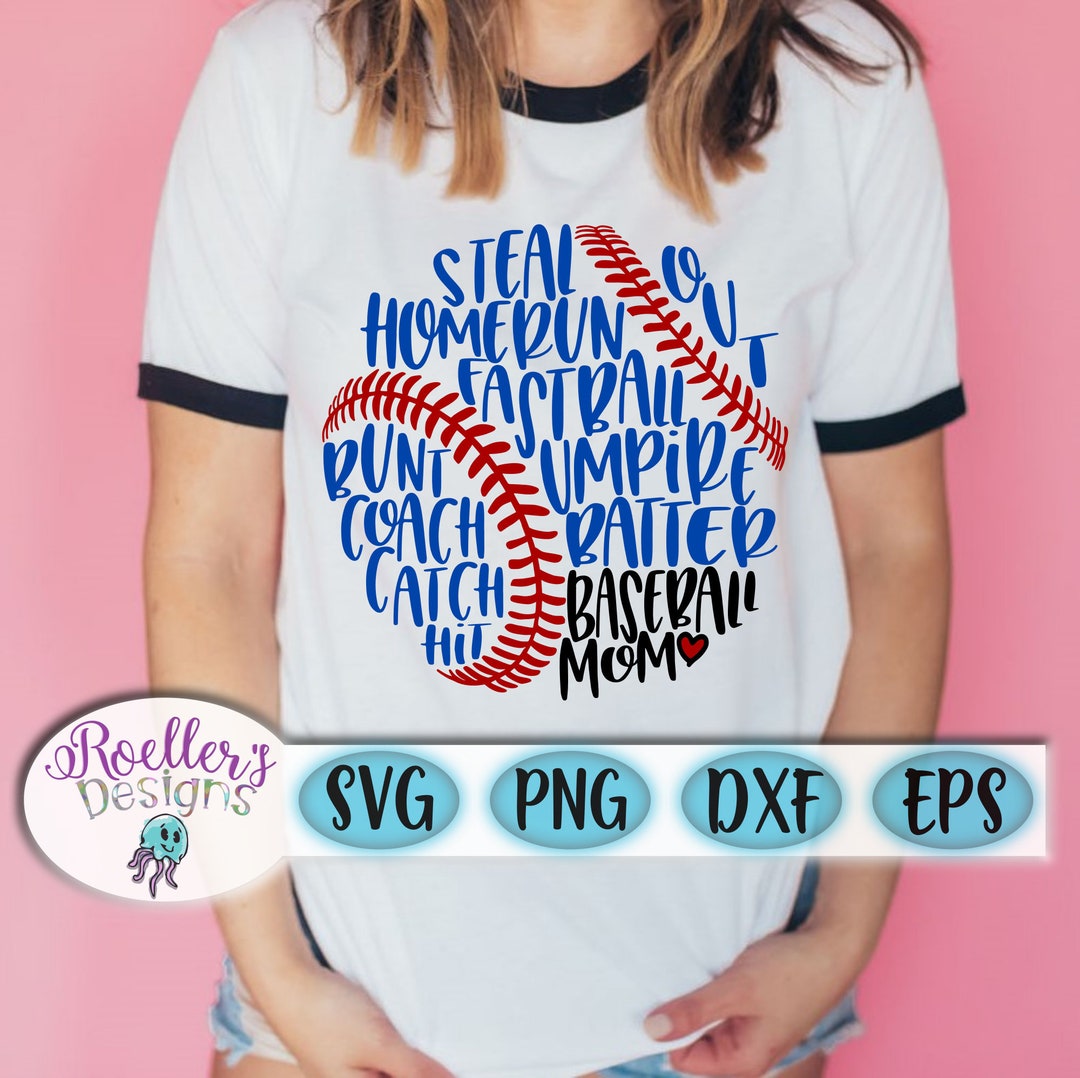 Baseball Svg, Baseball Mom Svg, Baseball Typography, Baseball Word Art ...