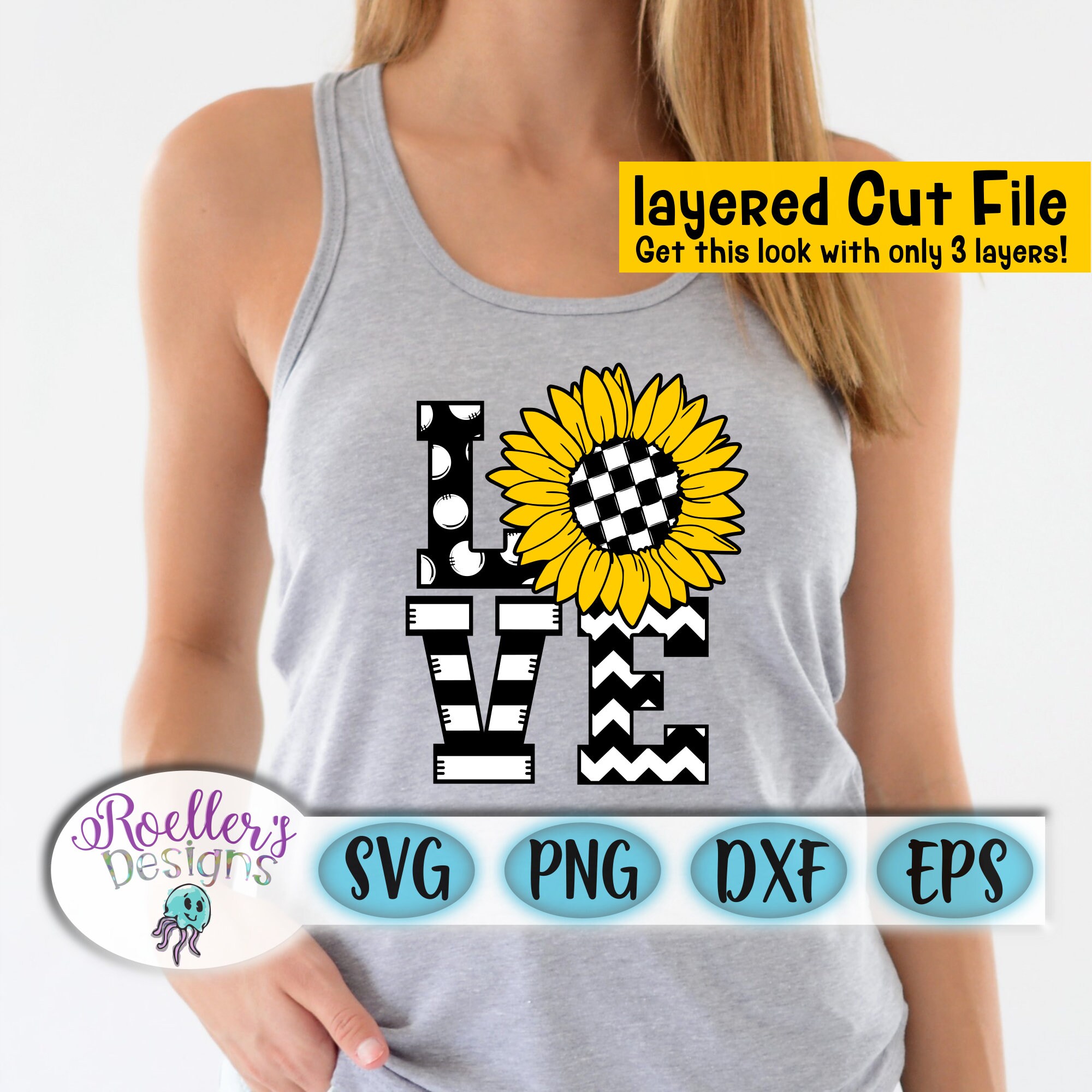 Love Svg Sunflower Svg Sunflower Love Svg Mom Svg Flower | Etsy