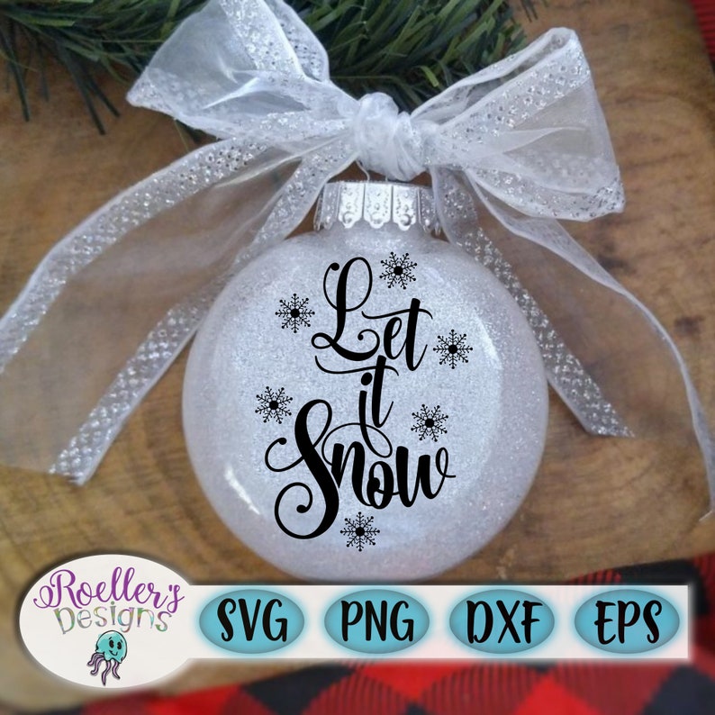 Let it Snow Svg Christmas Svg Ornament Svg Kids Christmas | Etsy