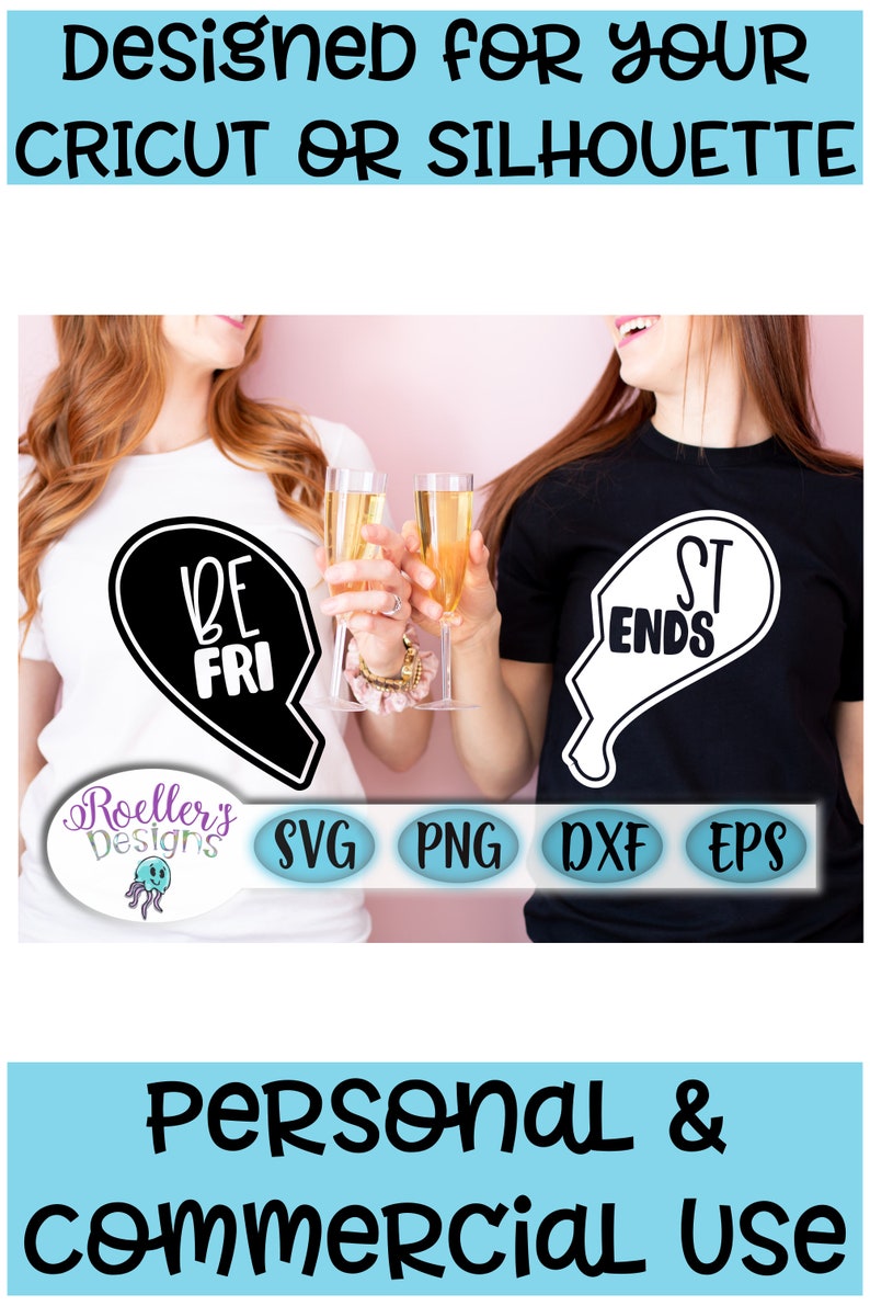 Best Friend Svg Infinity Svg Best Friend Heart Matching - Etsy