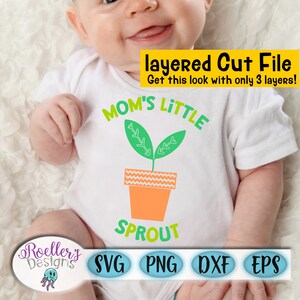 Moms Little Sprout Svg, Plant Svg, Kid Svg, Baby Svg, Cricut, Cut File ...