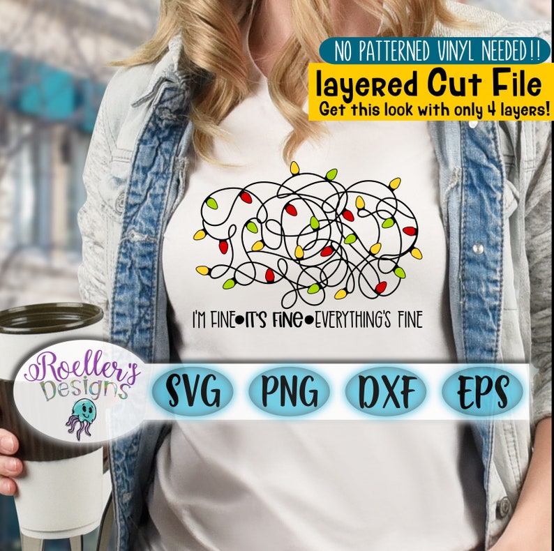 Christmas Svg Tangled Lights Svg Lights Svg Its Fine Svg - Etsy