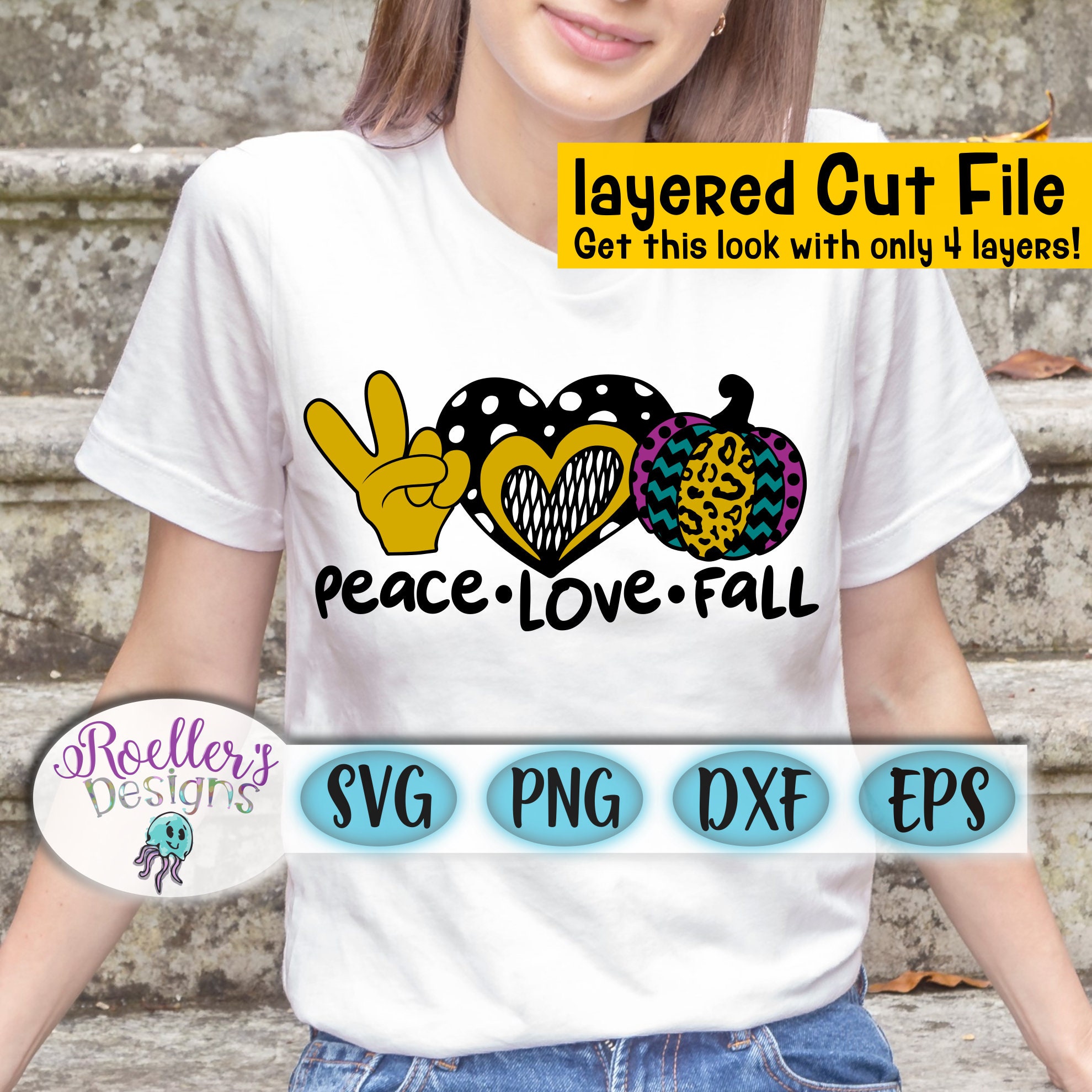 Peace Love Svg Peace Svg Love Svg Fall Svg Autumn Svg | Etsy