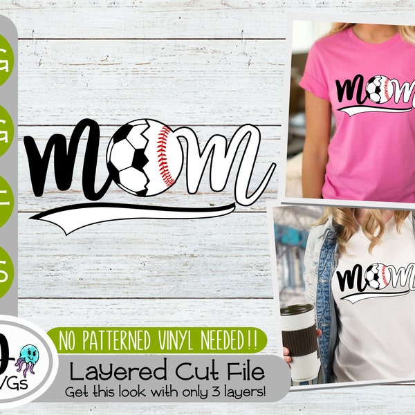 Soccer and Baseball Mom Svg - Etsy