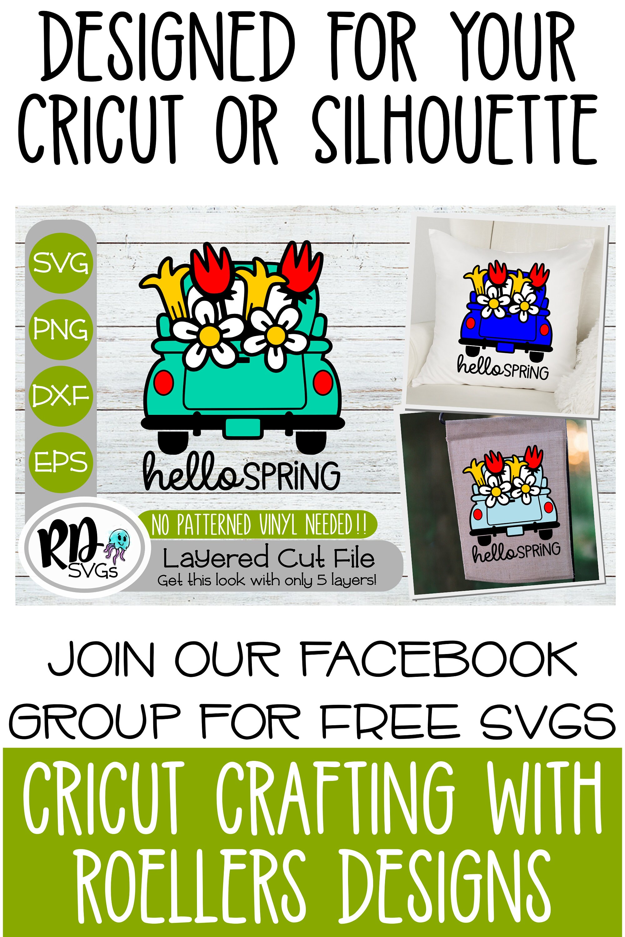 Hello Spring Svg Farm Truck Svg Truck Bed Svg Flowers Svg - Etsy