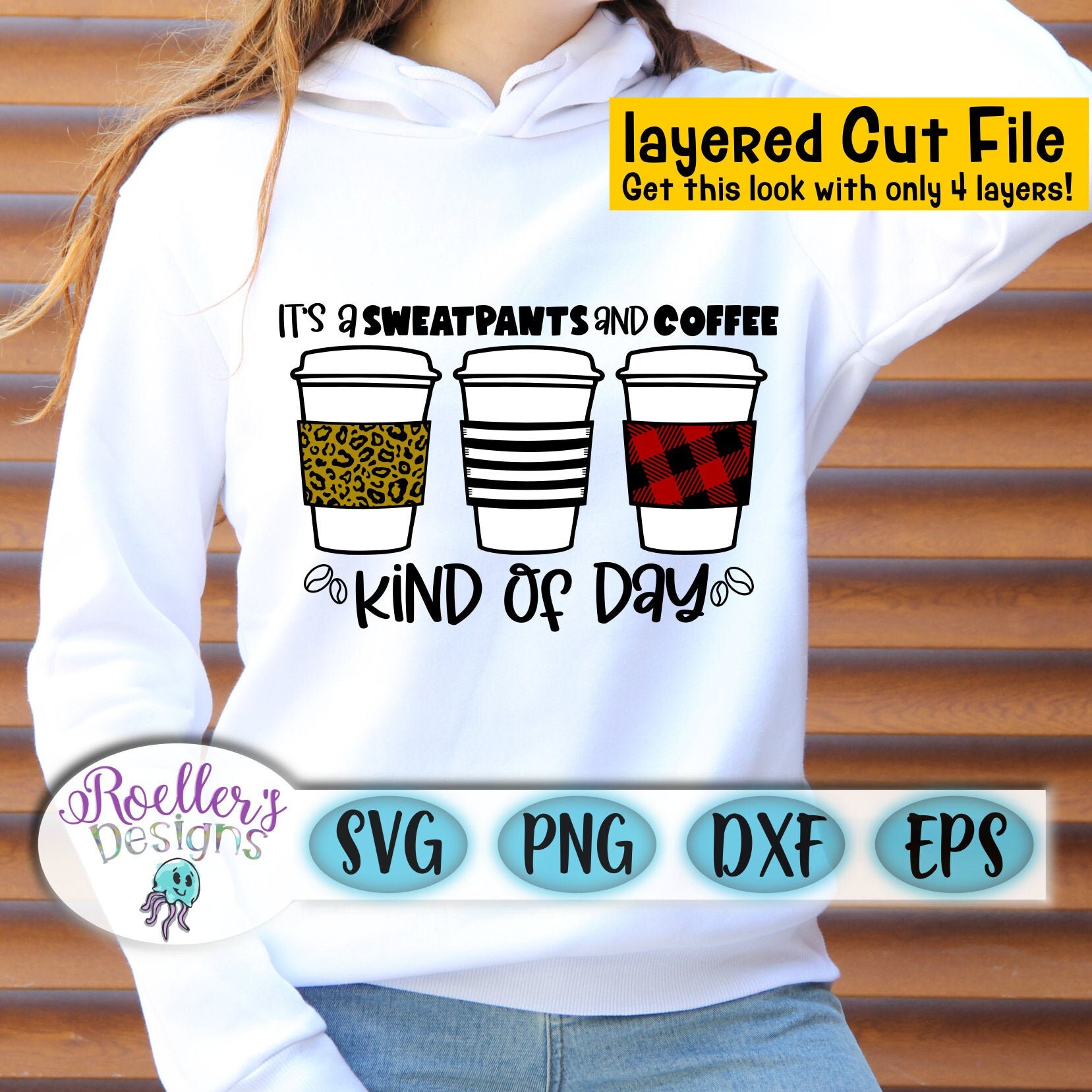 Coffee Svg Sweatpants Svg Cozy Svg Plaid Svg Cheetah Svg | Etsy