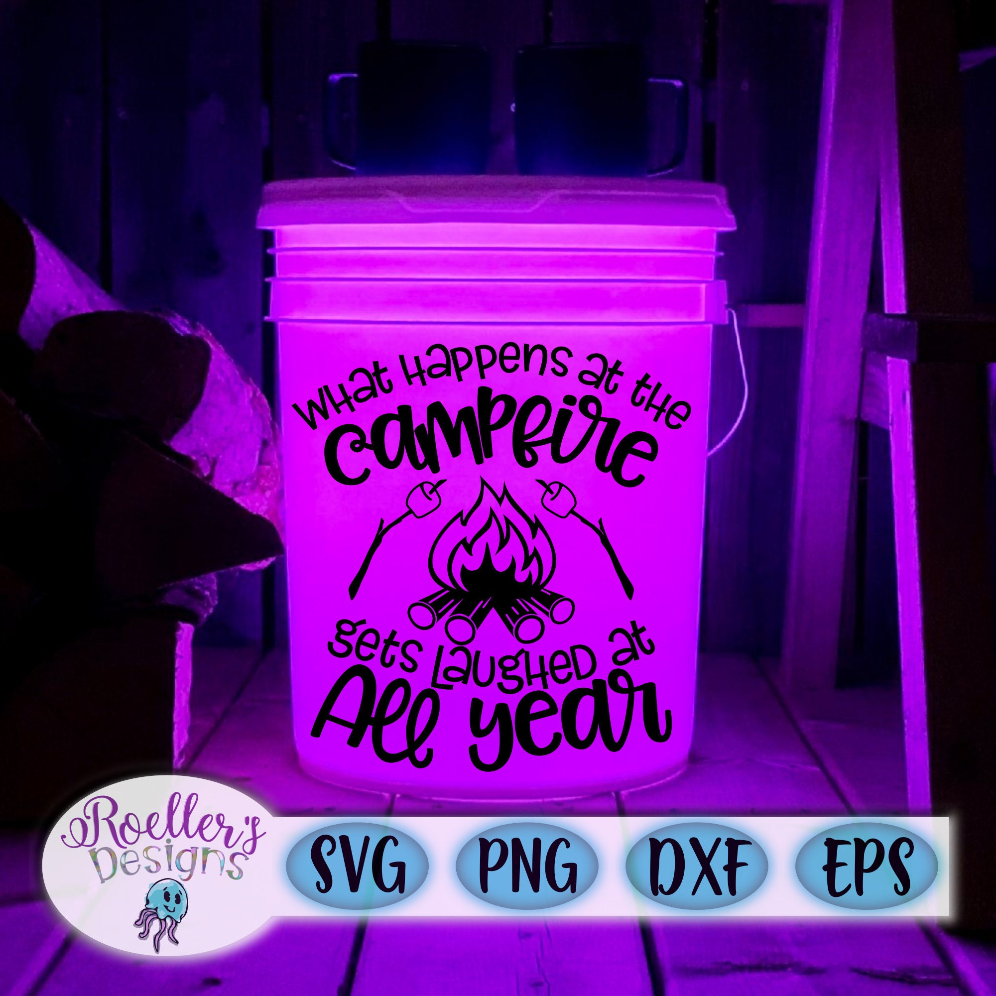 Camping Svg Camping Bucket Svg Firepit Svg Bucket Svg | Etsy Canada