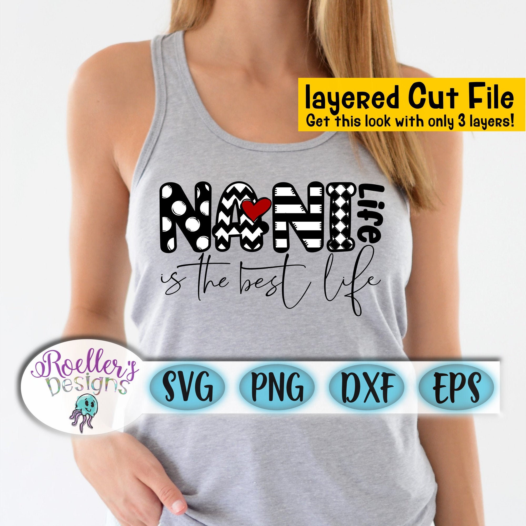 Nani Svg Mothers Day Svg Grandmother Svg Best Life Svg - Etsy Canada