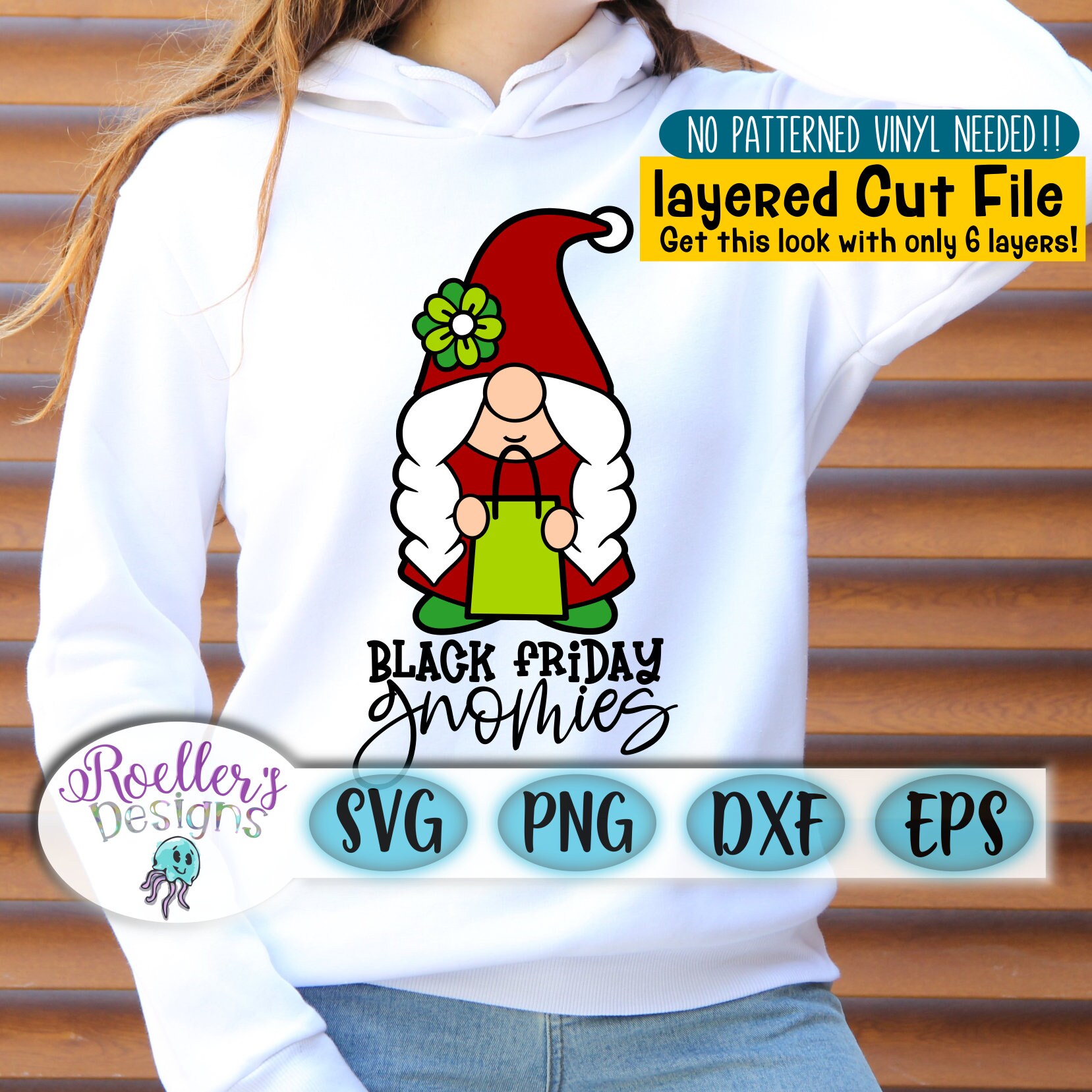 Black Friday Svg Gnome Svg Gnomies Svg Cricut Layered Cut | Etsy