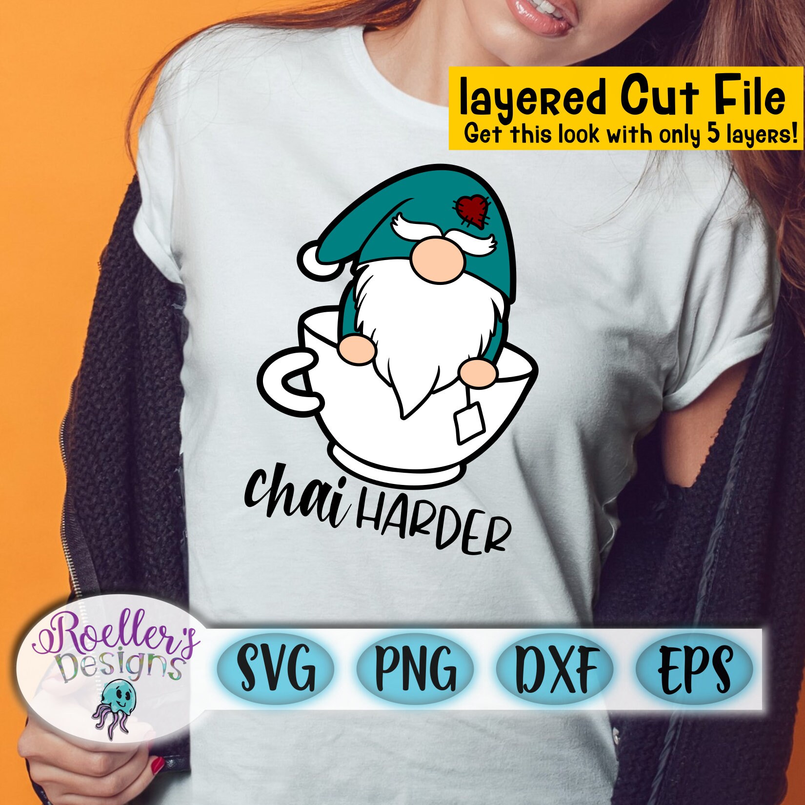 Gnome Svg Tea Svg Chai Svg Chai Harder Svg Tea Gnome Svg - Etsy
