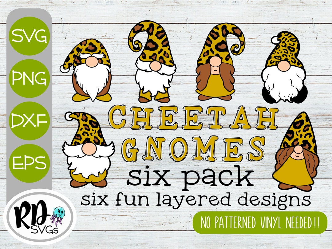 Gnome Svg, Gnomies Svg, Cheetah Svg, Leopard Svg, Cheetah Gnome Svg ...