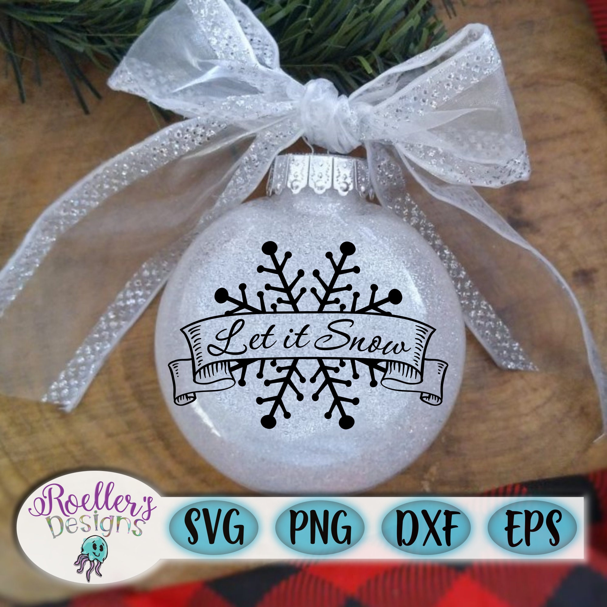 Let it Snow Svg Christmas Svg Snowflake Svg Split Monogram | Etsy