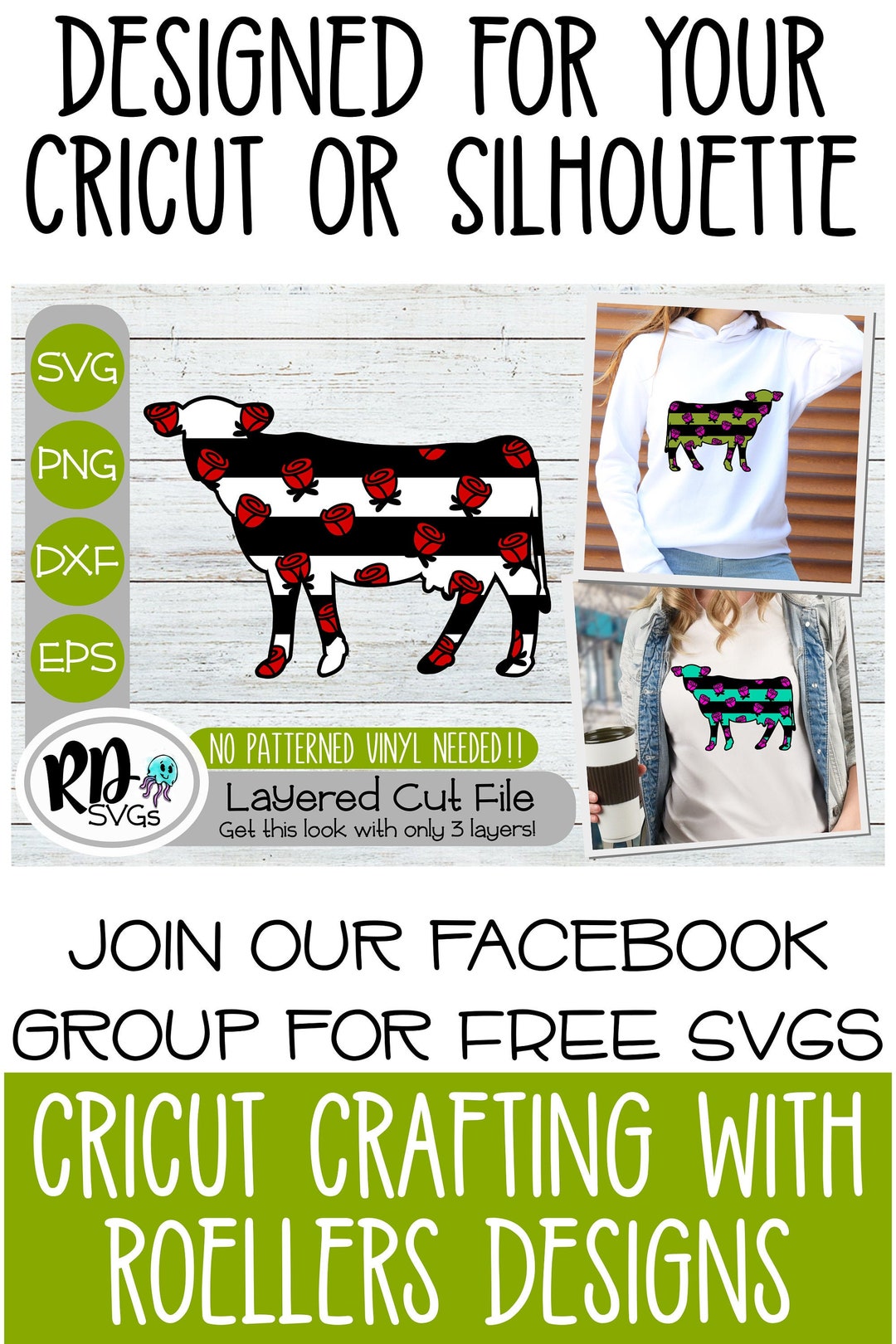 Cow Svg, Barn Svg, Farmhouse Svg, Floral Svg, RD Svgs, Cricut, Cut File ...