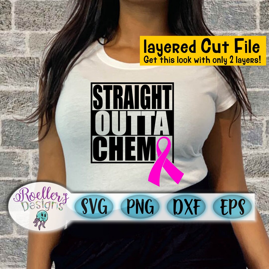Straight Outta Chemo Svg, Chemo Svg, Pink Ribbon, Breast Cancer Svg ...