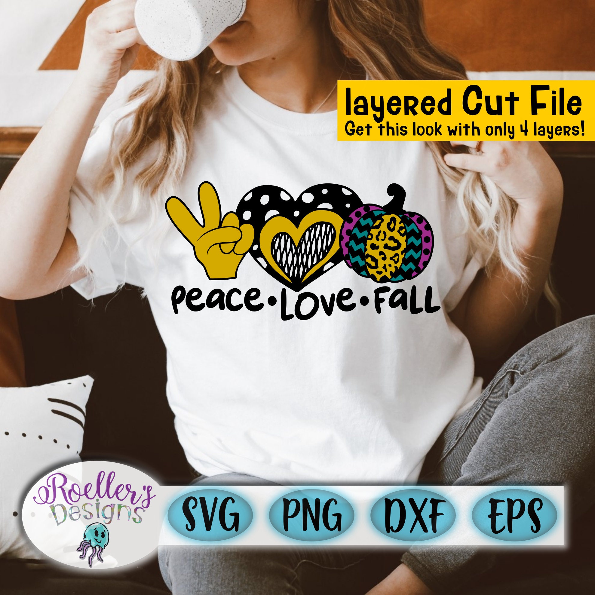 Peace Love Svg Peace Svg Love Svg Fall Svg Autumn Svg - Etsy