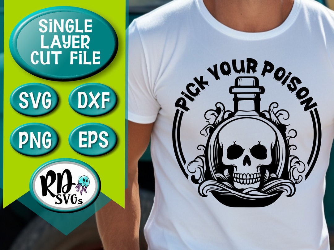 Pick Your Poison Svg, Skull Svg, Halloween Potion, Death Potion Svg ...