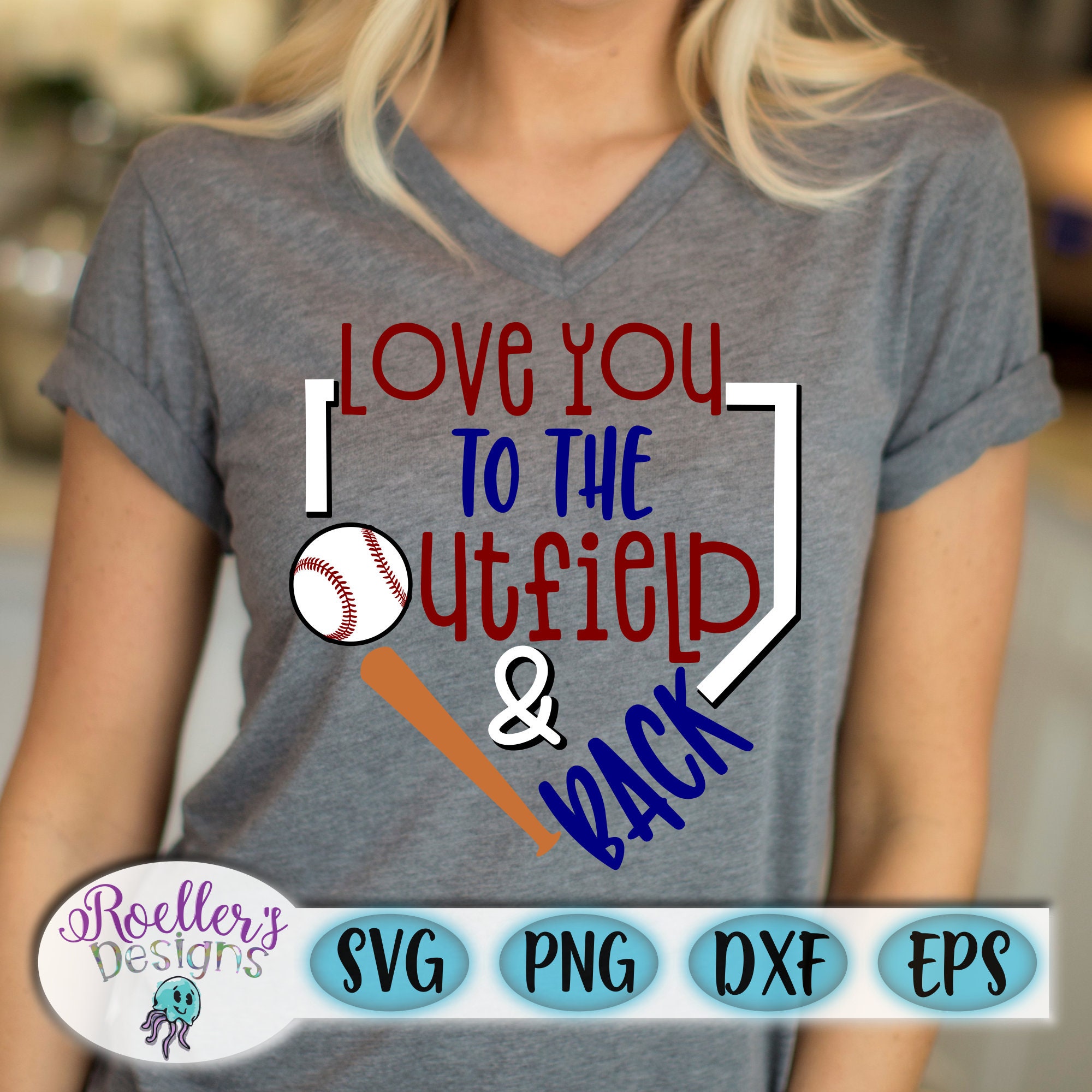Baseball Svg Love You to the Outfield Svg Baseball Mom Svg - Etsy