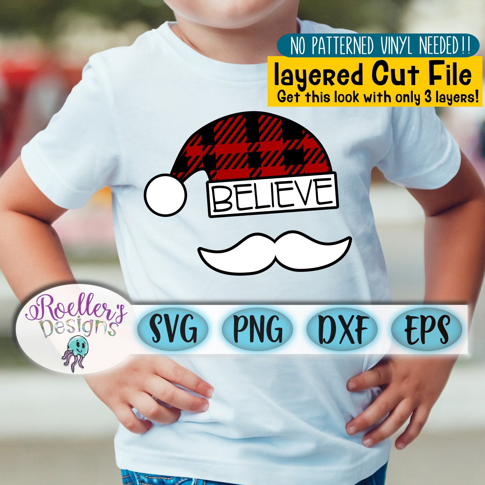 Christmas Svg Plaid Svg Santa Svg Believe Svg Santa Hat | Etsy