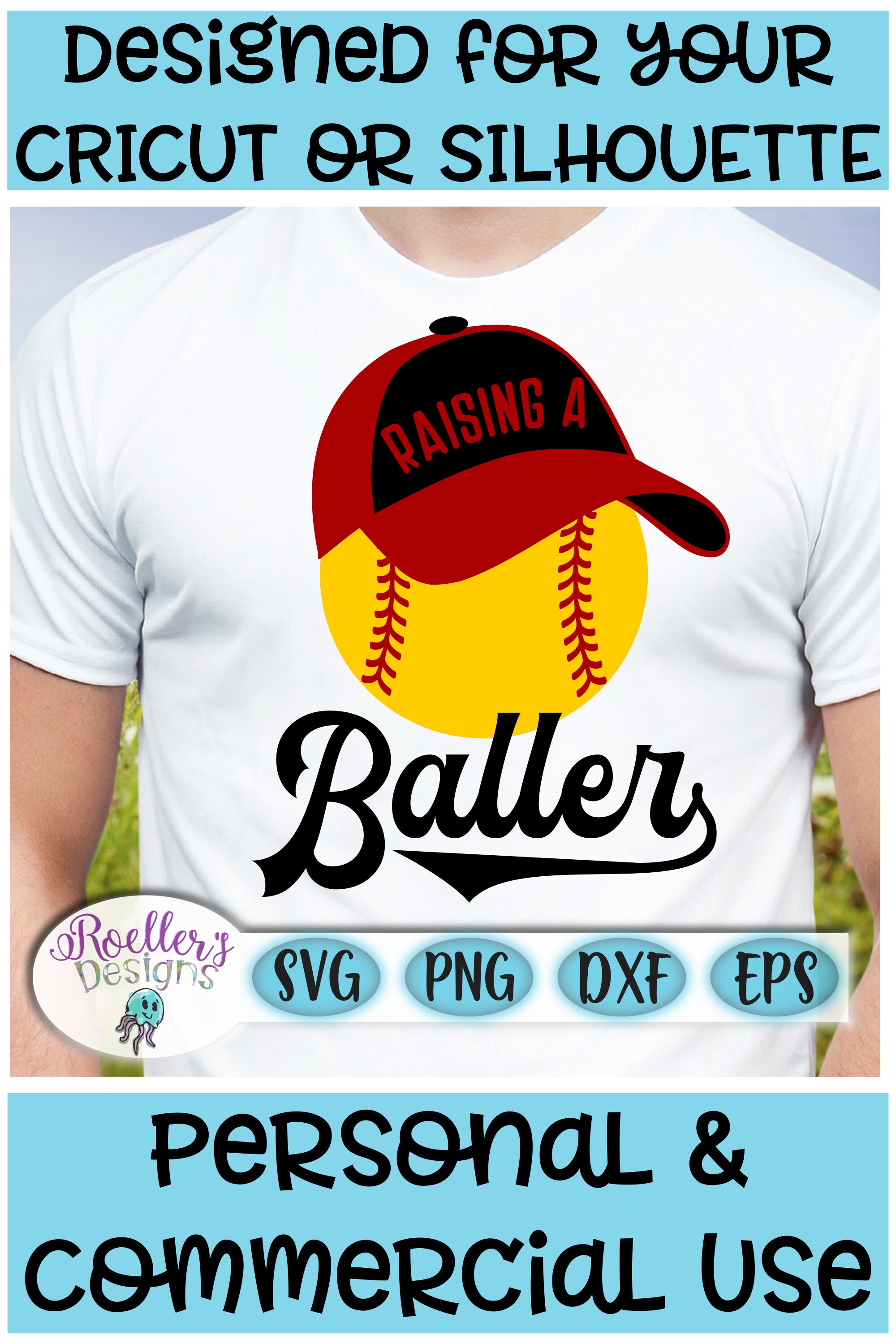 Father's Day SVG Raising a Baller Svg Softball SVG - Etsy