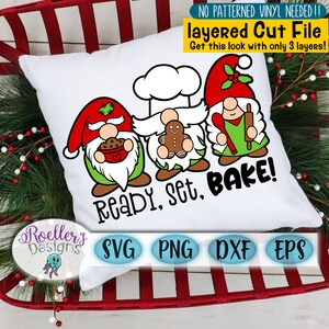 Gnome Svg, Baking Svg, Christmas Svg, Cricut, Cut File, Layered ...