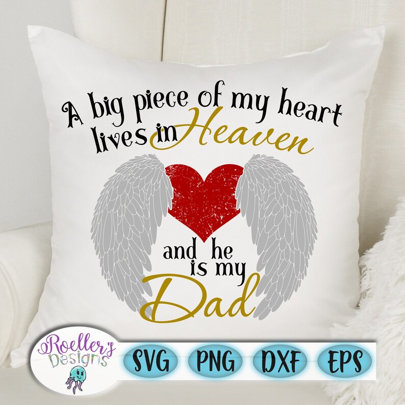 Heaven Svg Dad Svg Angel Wings Svg Memorial Svg Memory - Etsy UK