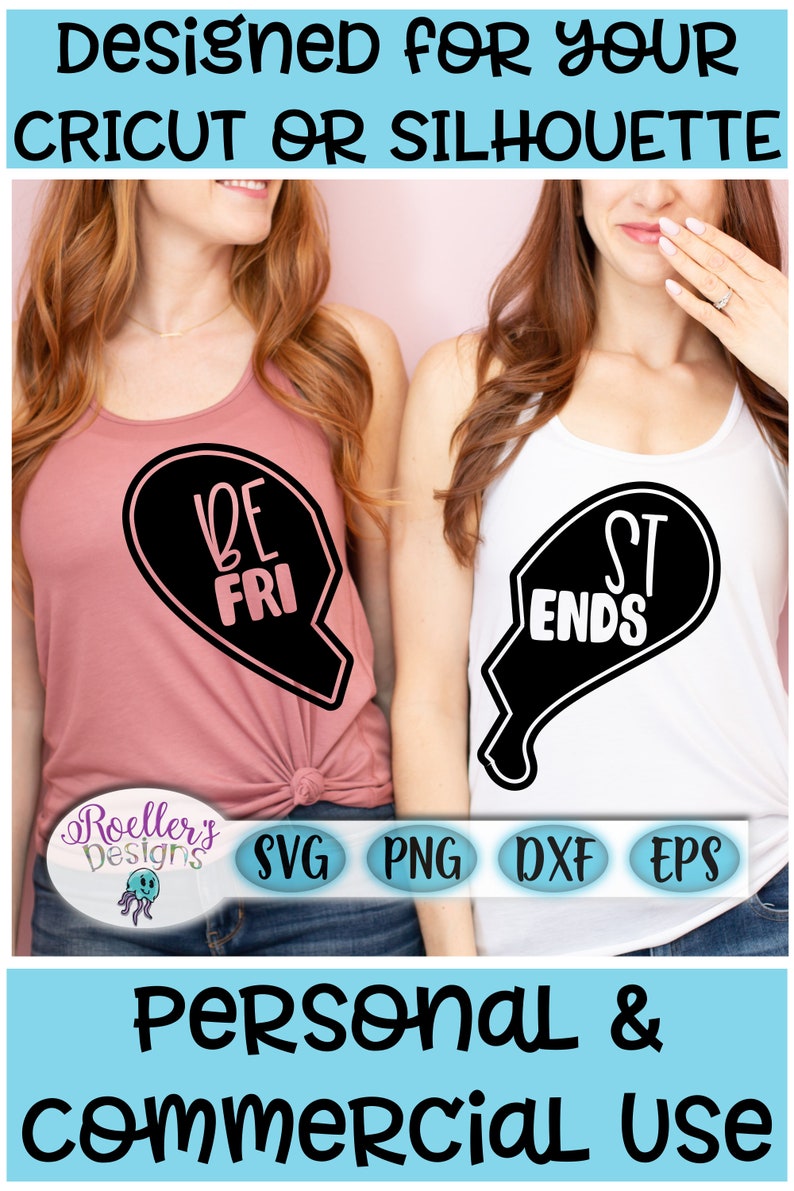 Best Friend Svg Infinity Svg Best Friend Heart Matching | Etsy