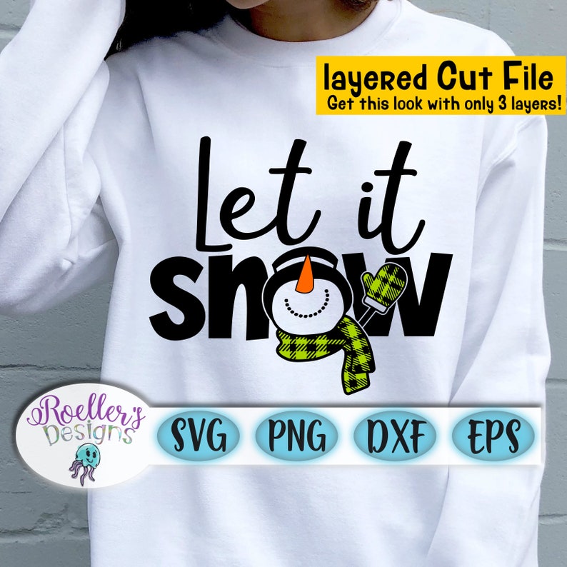 Let It Snow Svg Snowman Svg Winter Svg Christmas Svg - Etsy