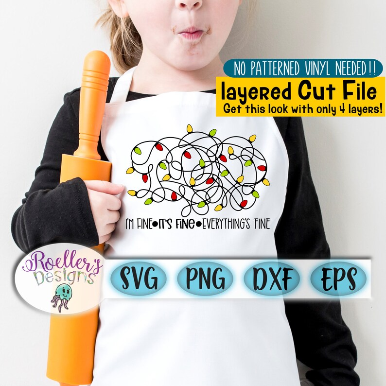 Christmas Svg Tangled Lights Svg Lights Svg Its Fine Svg - Etsy