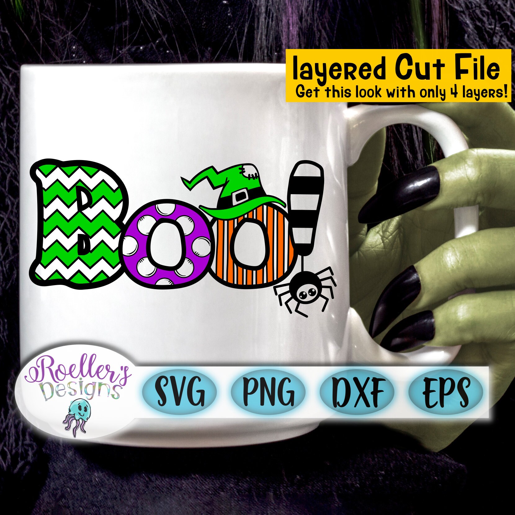 Layered Boo Svg Boo Svg Layered Kids Svg Halloween Svg | Etsy