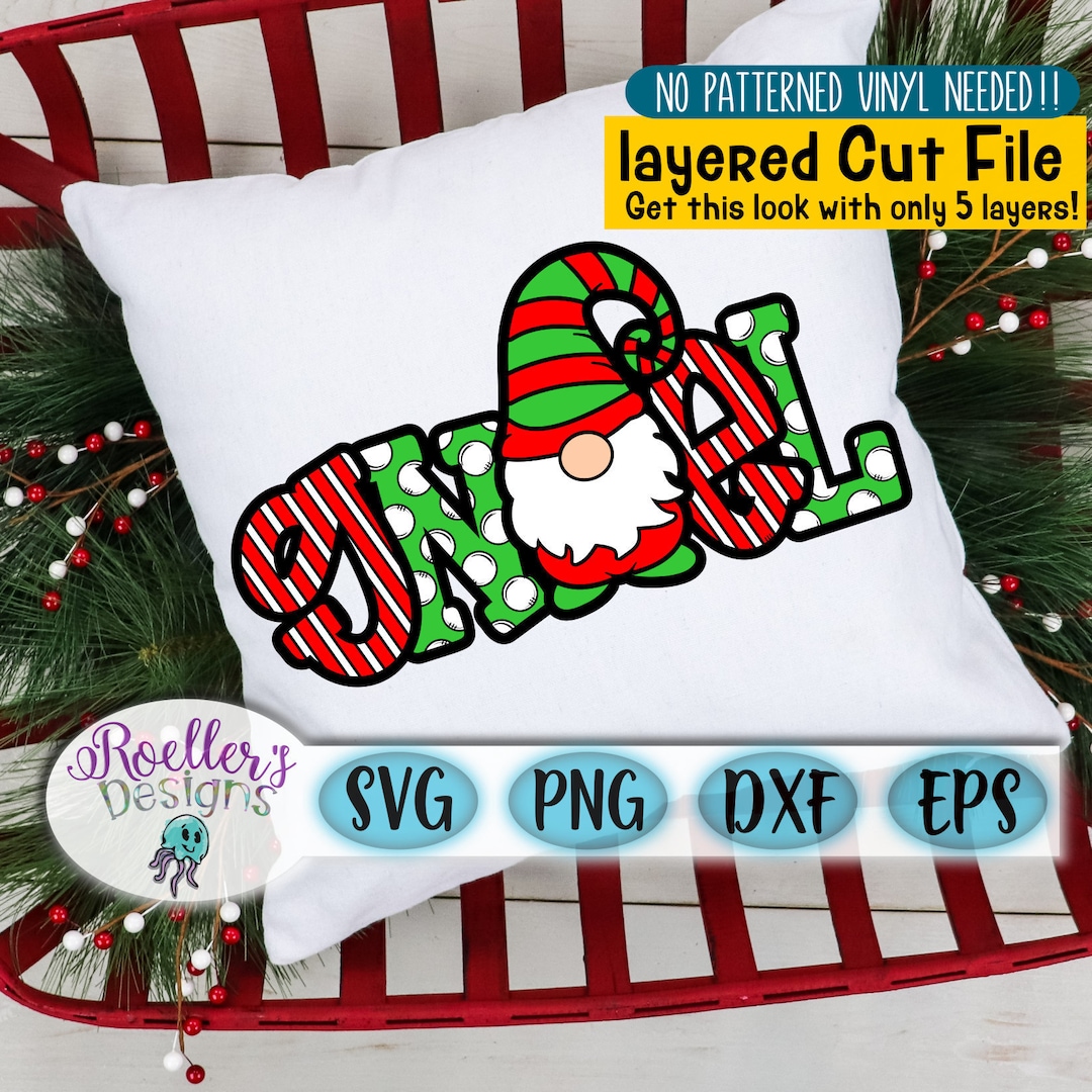 Gnoel Svg, Christmas Svg, Gnome Svg, Gnomies Svg, Cricut, Layered, Cut ...