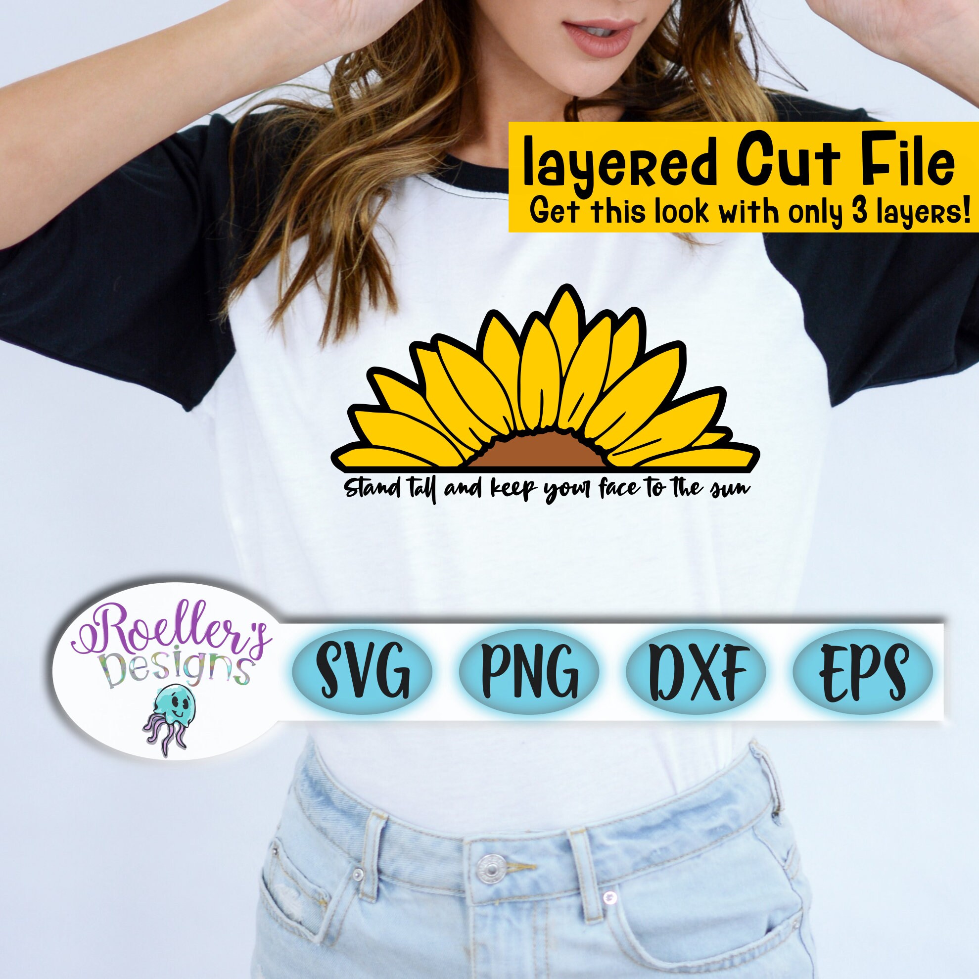 Stand Tall Svg Sunflower Svg Sunshine Svg Sunflower Love | Etsy