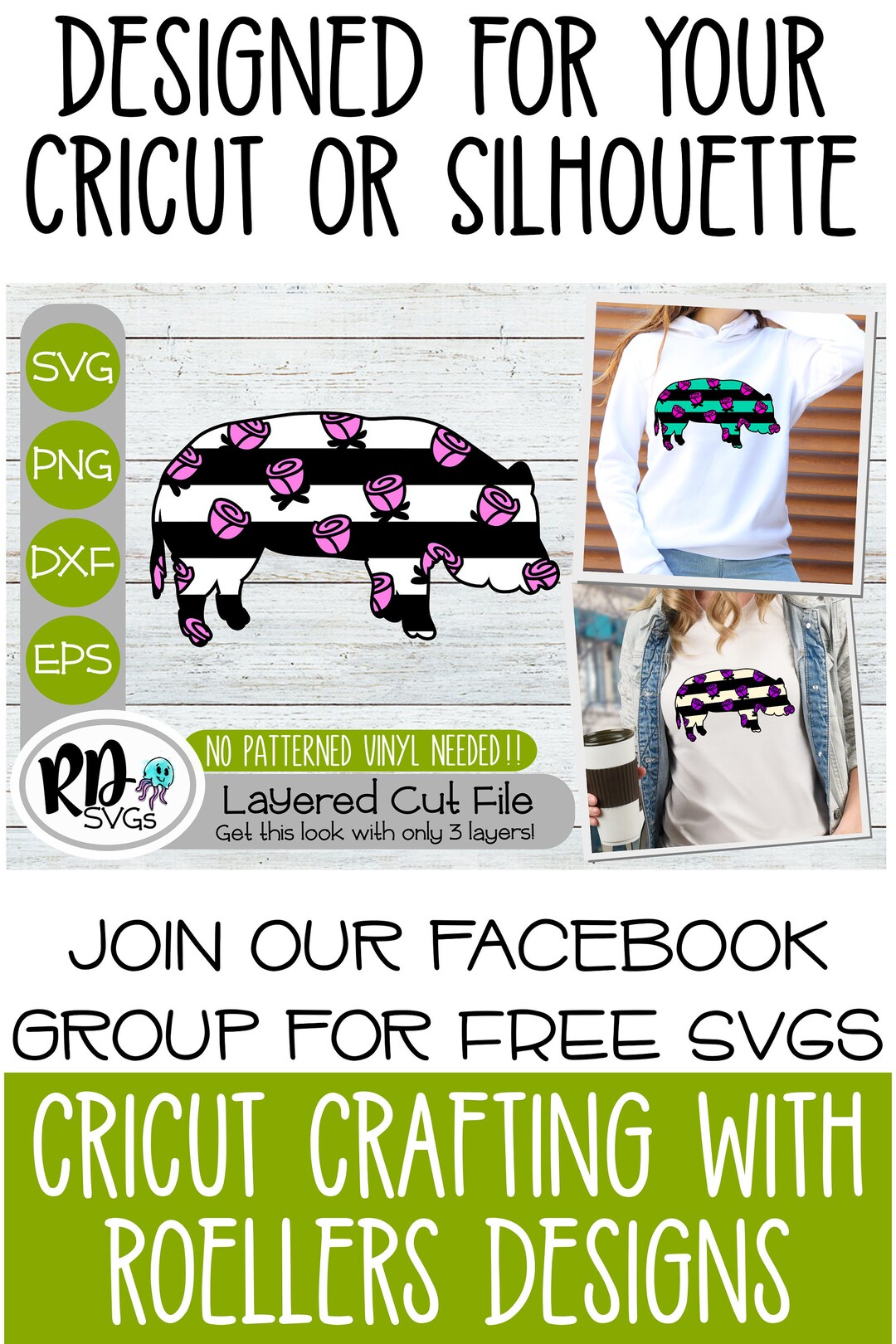 Pig Svg, Barn Svg, Farmhouse Svg, Floral Svg, RD Svgs, Cricut, Cut File ...