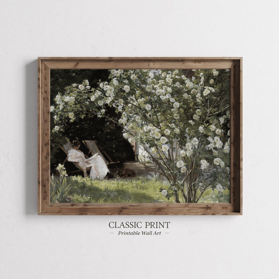 Printable | Wall Art | Spring Garden Painting | Digital Download - Etsy