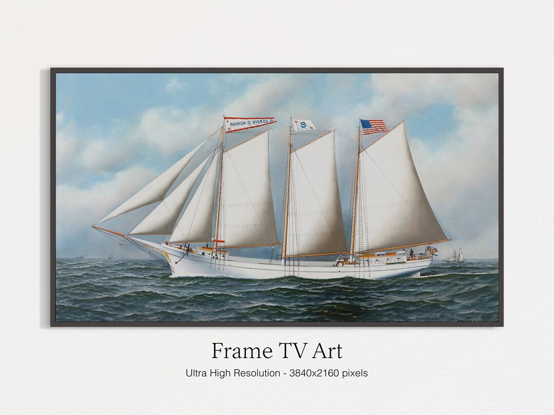 Samsung Frame TV Art | Memorial Day of 4th July | Ship Painting ...
