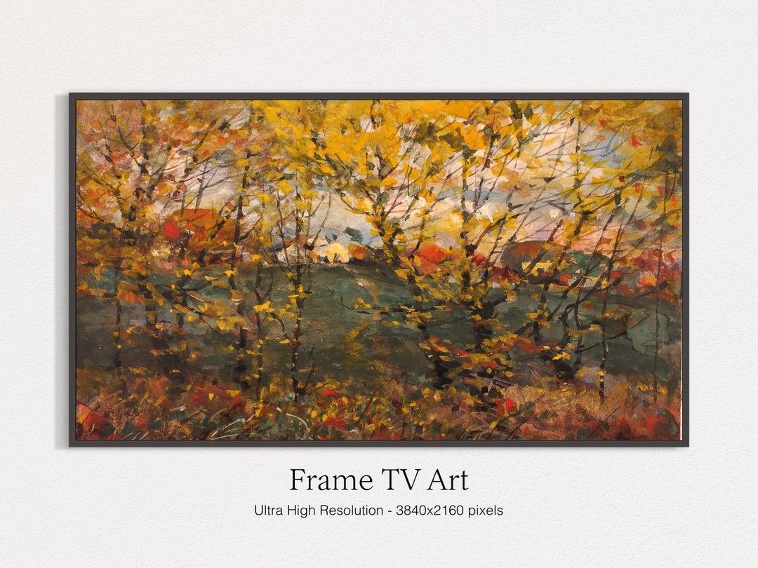Samsung Frame TV Art, Fall, Art for TV, Fall Art, Vintage Fall Painting ...