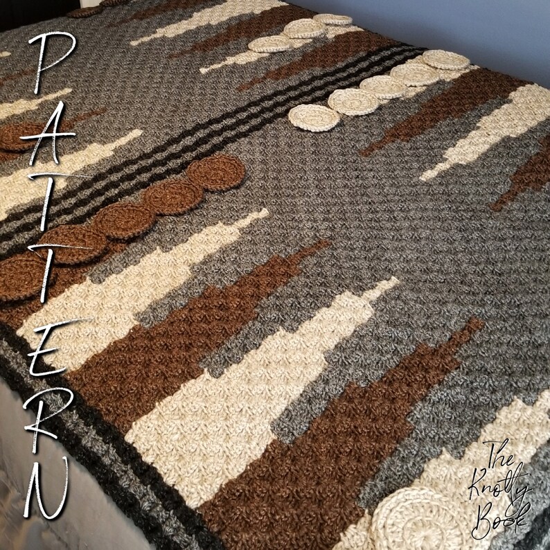 Crochet C2C Blanket Pattern | Backgammon Blanket | PDF Instant Download ...