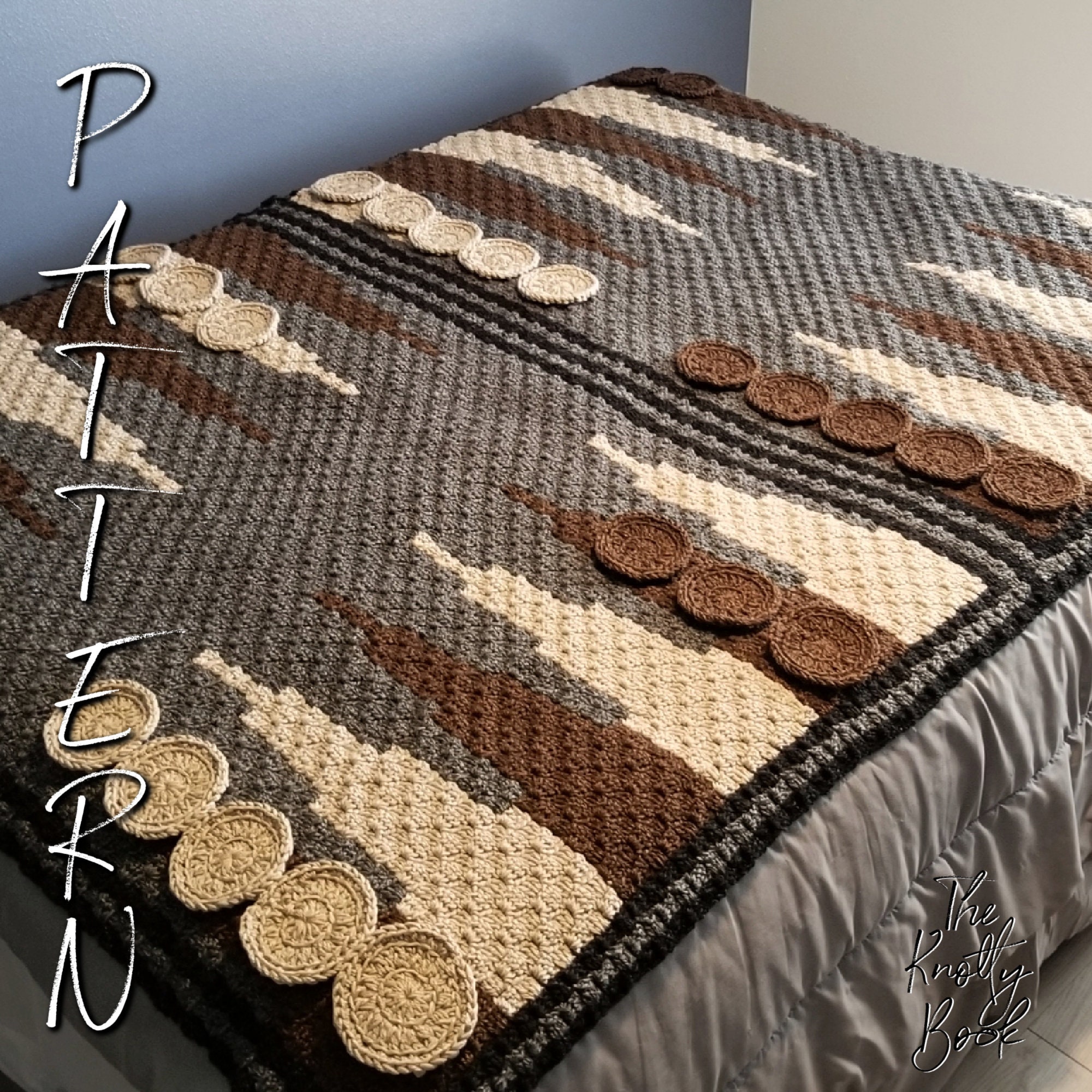 Crochet C2C Blanket Pattern | Backgammon Blanket | PDF Instant Download ...
