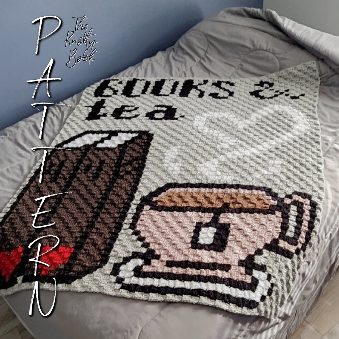 Crochet C2C Blanket Pattern BOOKS & Tea Lapghan PDF - Etsy