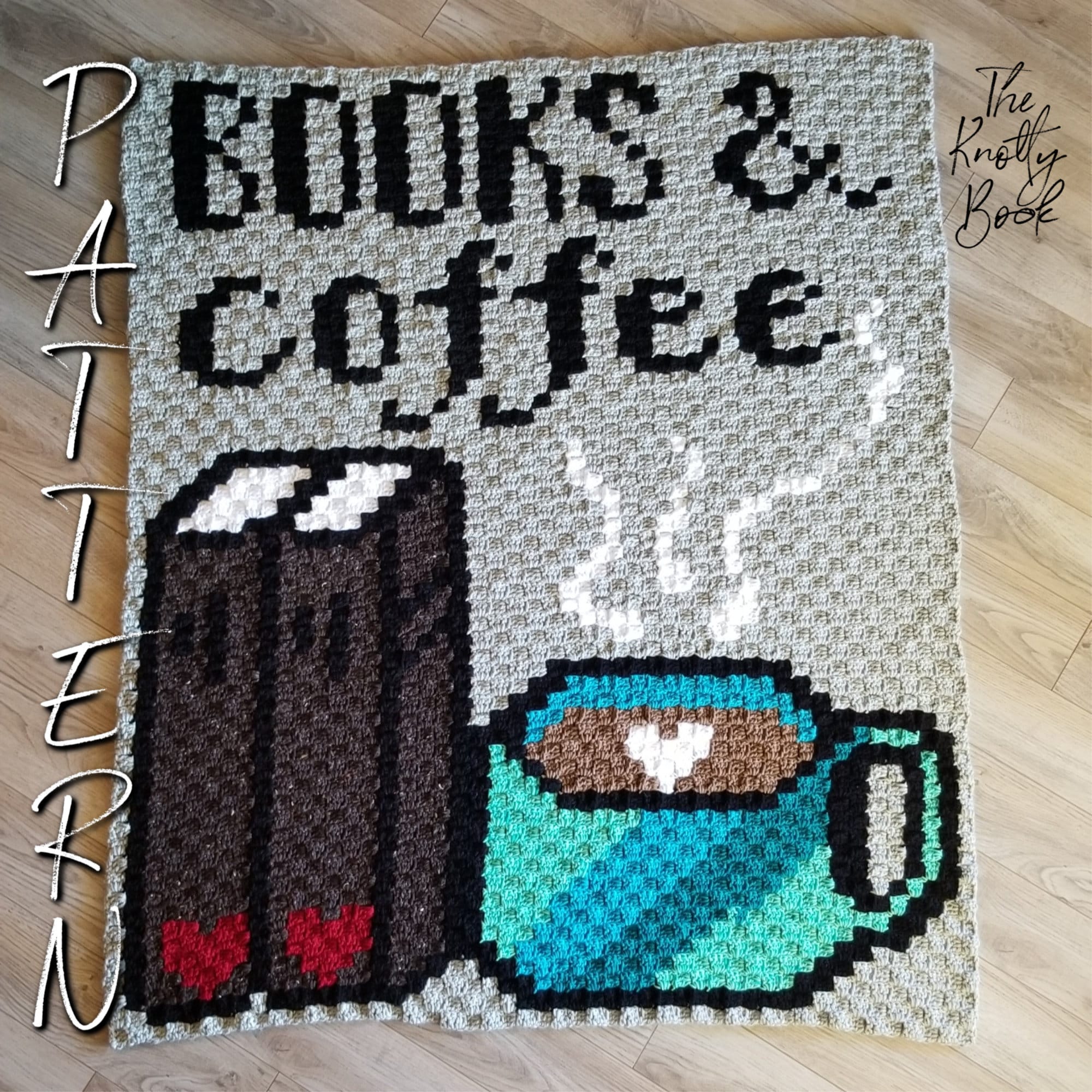 Crochet C2C Blanket Pattern BOOKS & Coffee Lapghan PDF | Etsy