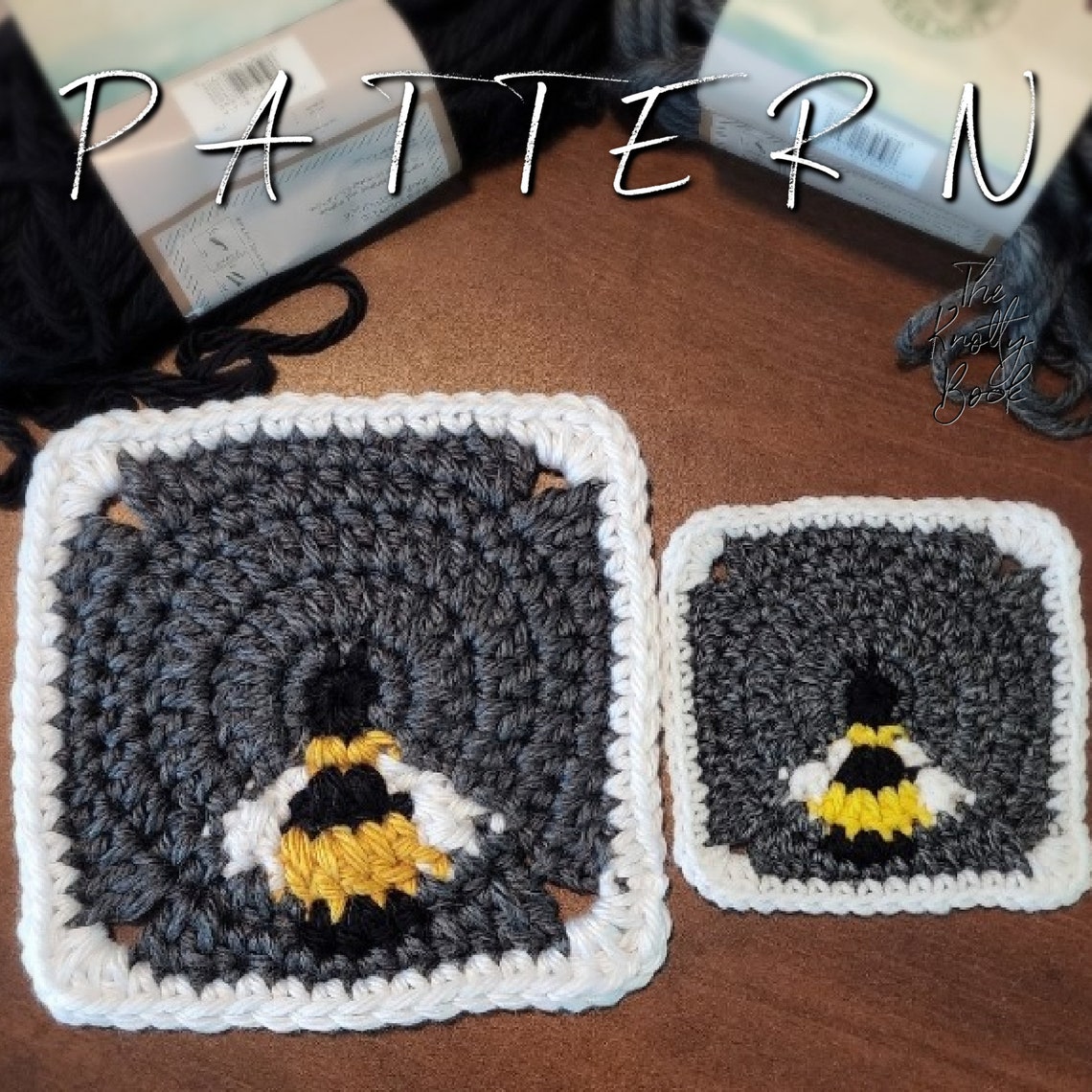 Crochet Granny Square Pattern Lil Bee Square PDF Instant | Etsy