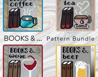 Crochet C2C Blanket Pattern BOOKS & Coffee Lapghan PDF - Etsy